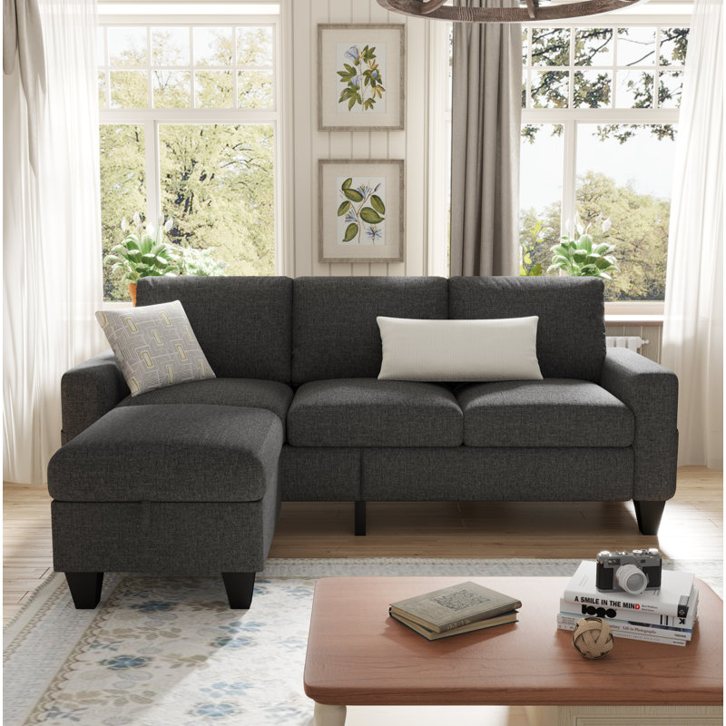 Ebern Designs Sarahkate 3 Piece Upholstered Sectional Reviews Wayfair